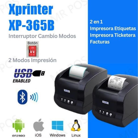 Impresora Térmica Ticket Etiquetas 80mm Xprinter XP-365B USB Bluetooth ...
